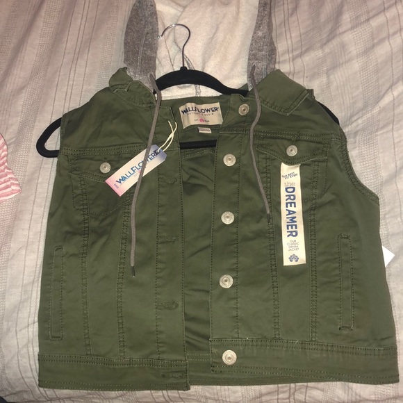 Jackets & Coats | Wallflower Army Green Denim Vest | Poshmark